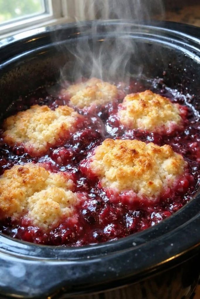 4-Ingredient Slow Cooker Blueberry Grunt Recipe – Yemiqz